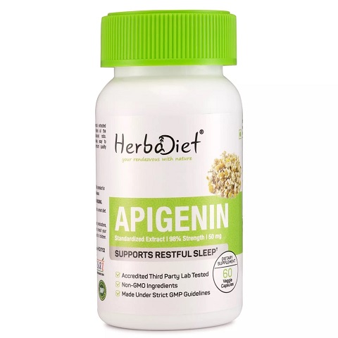 Apigenin 98% Capsules: Chamomile Extract 100:1 Matricaria Recutita