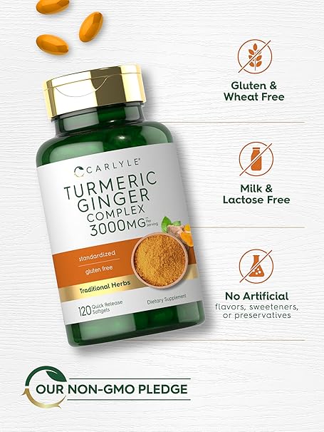 Carlyle Turmeric Curcumin & Ginger Complex 2250mg