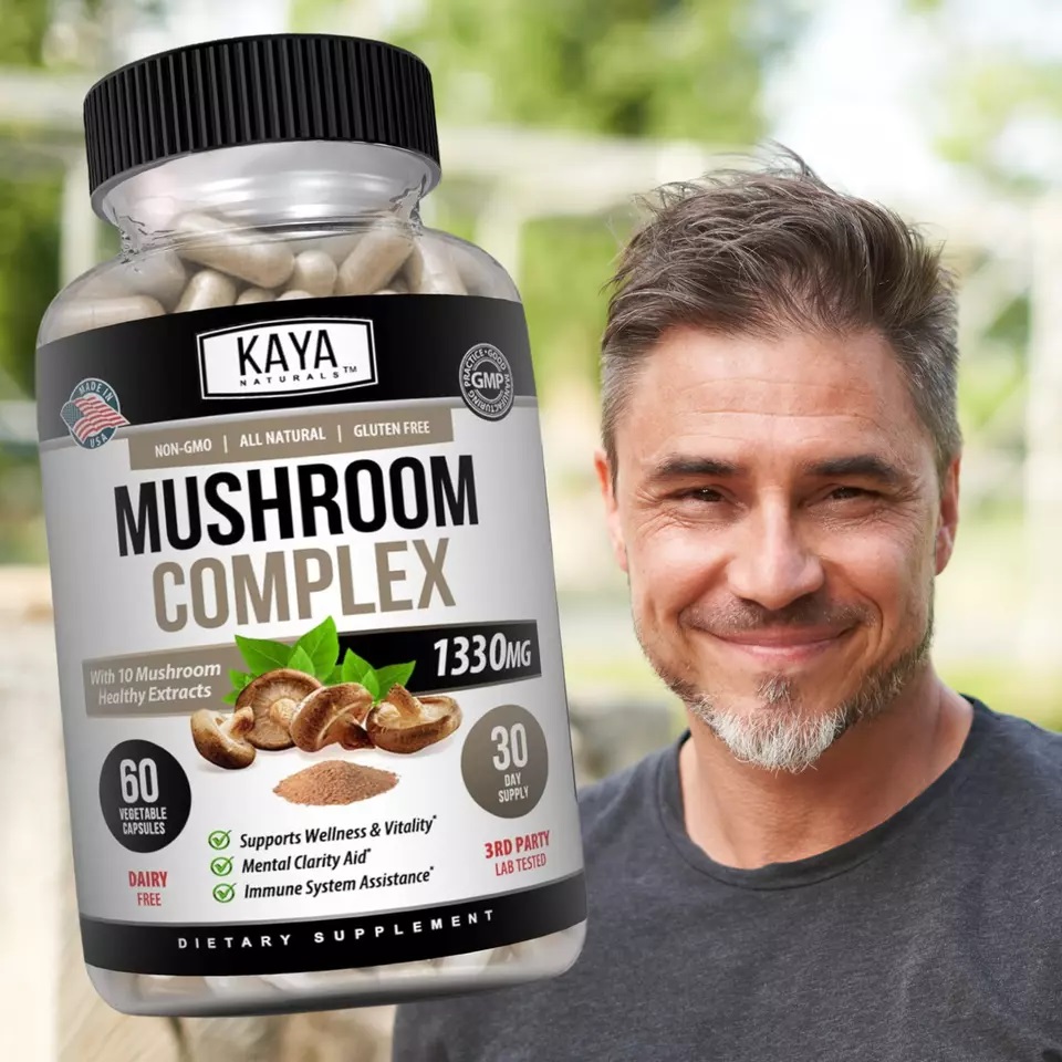 Mushroom Complex Supplement: Lions Mane, Reishi, Shiitake for Immune ...