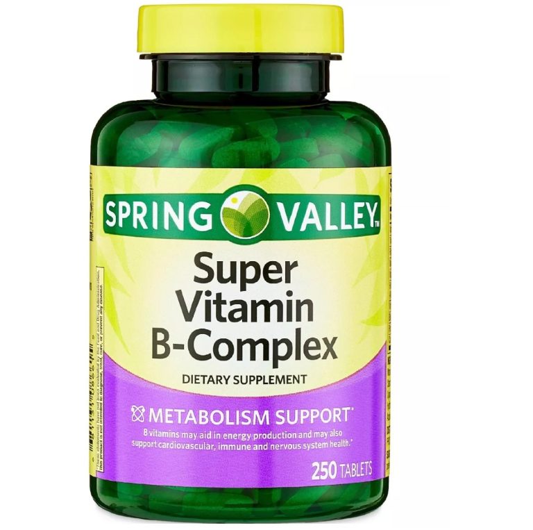 Spring Valley Super Vitamin B-complex Dietary Supplement Tablets 250 ...